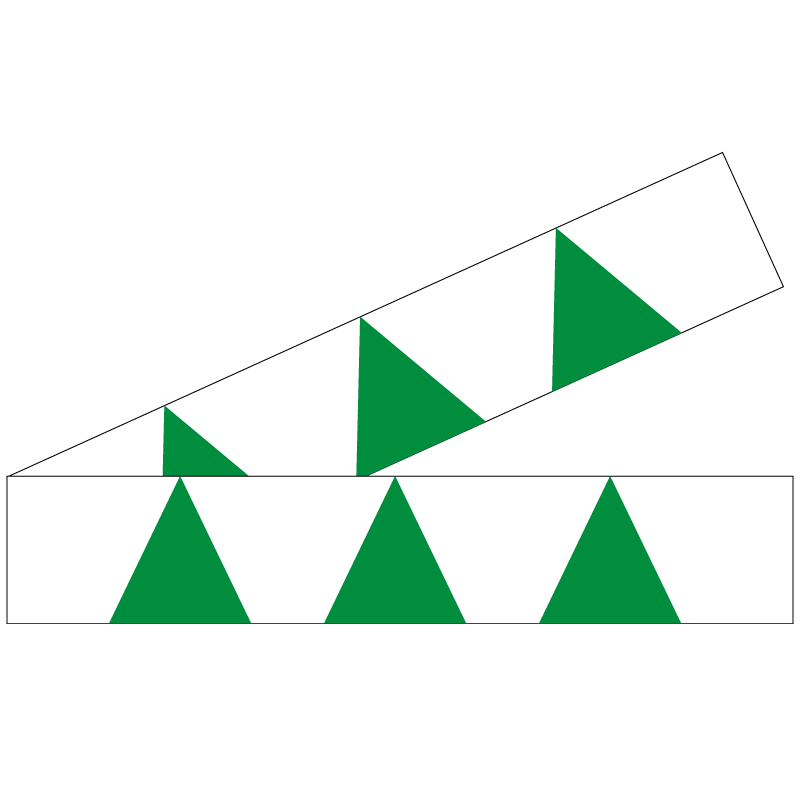 Lot 2 bandes 52mm x 1m - Triangles Vert - 4640334 | Leroy Merlin