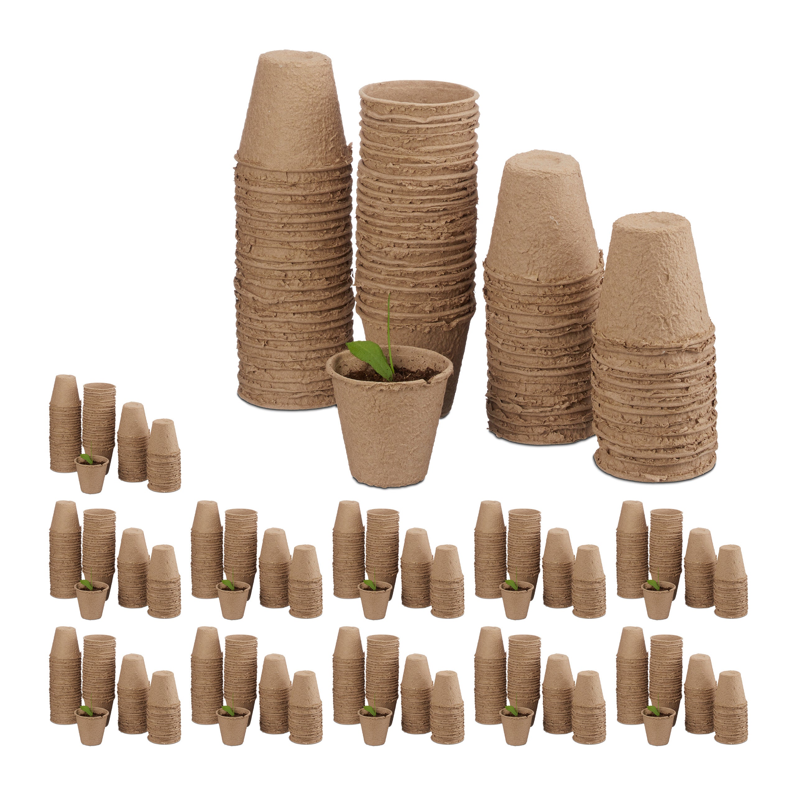 Pot jardinage en set, se décompose facilement, pour plantes, rond, 960 ...