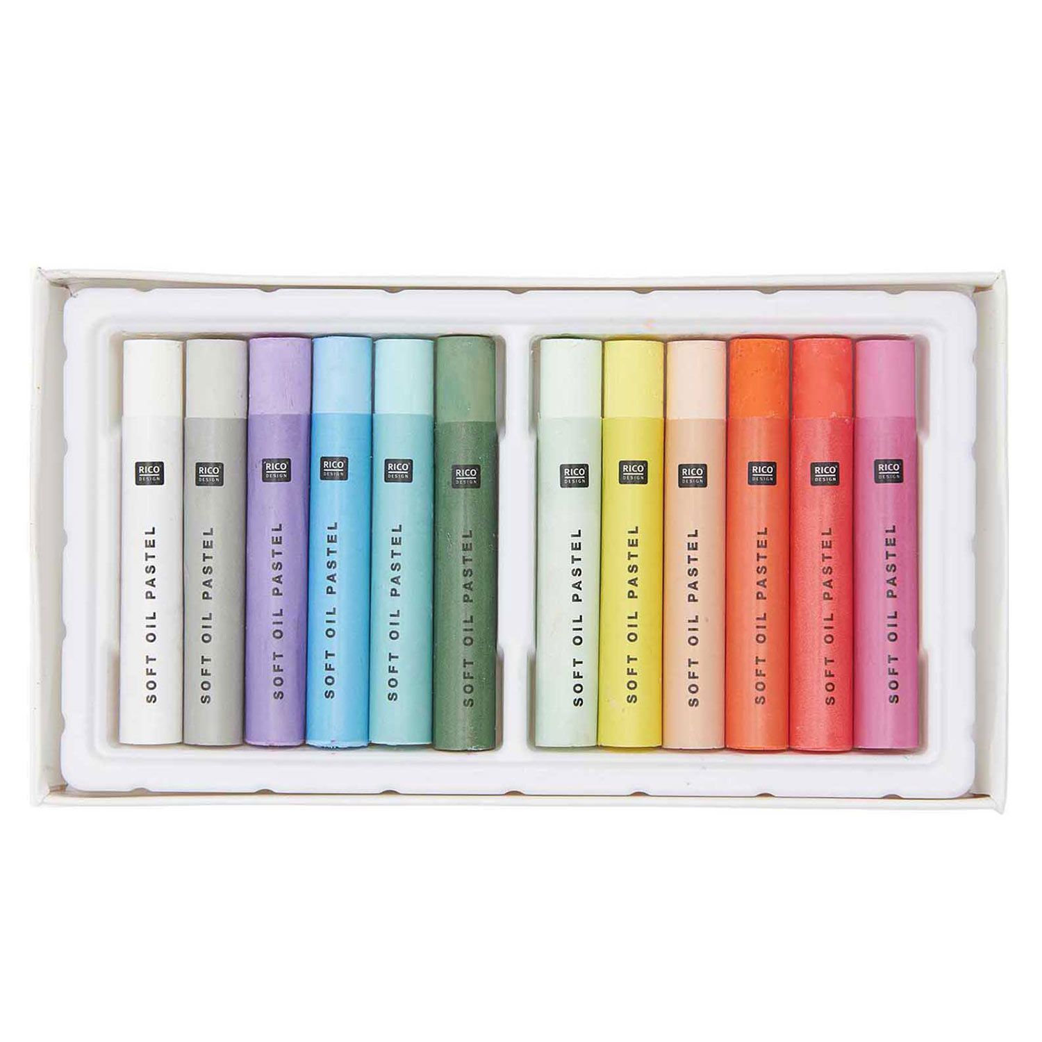 Pastels à l'huile 12 couleurs pastel et fluo - Rico Design | Leroy Merlin
