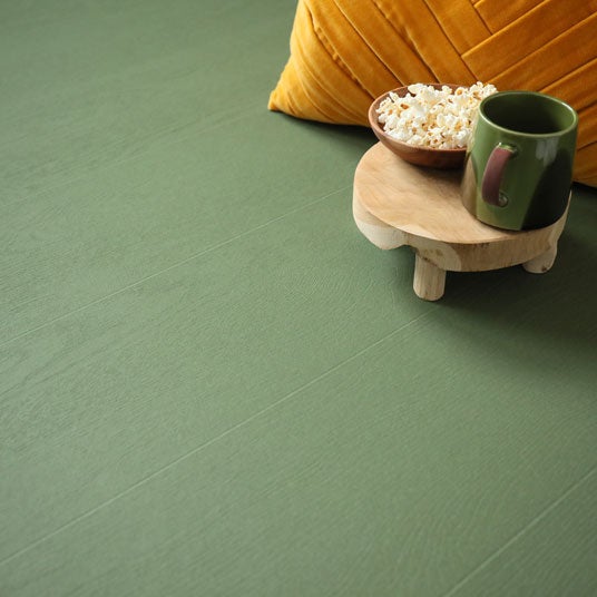 Resistance Vinyl Flooring Pro - Parquet vintage pintado - Verde - Rollo ...