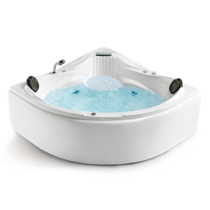 Baignoire balnéo d'angle 150x150 cm MAKEMO ICONFORT | Leroy Merlin