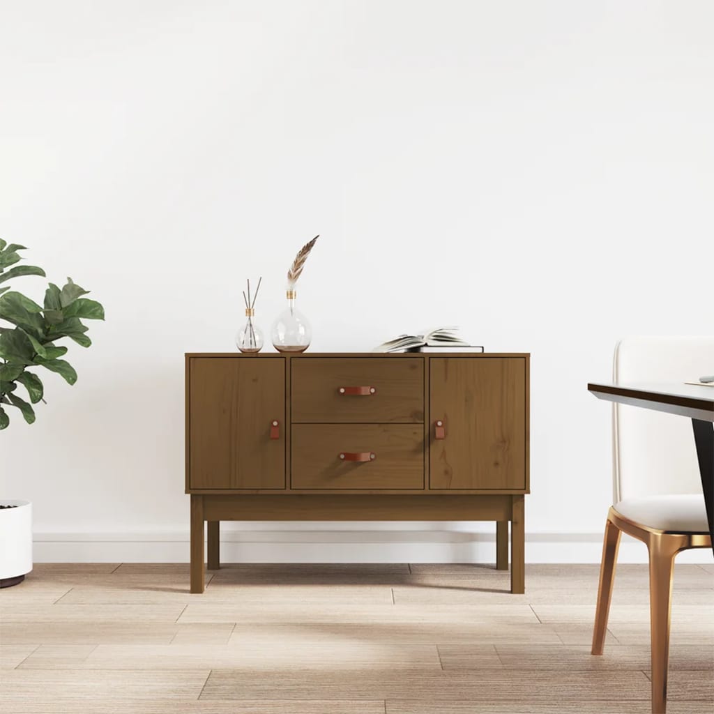 Buffet Marron miel 110x40x78 cm Bois massif de pin | Leroy Merlin