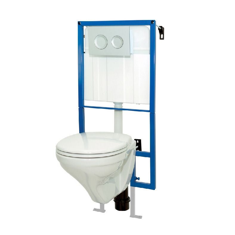 Pack WC suspendu LIVE-UP mécanisme 3/6L et alimentation d'eau ...