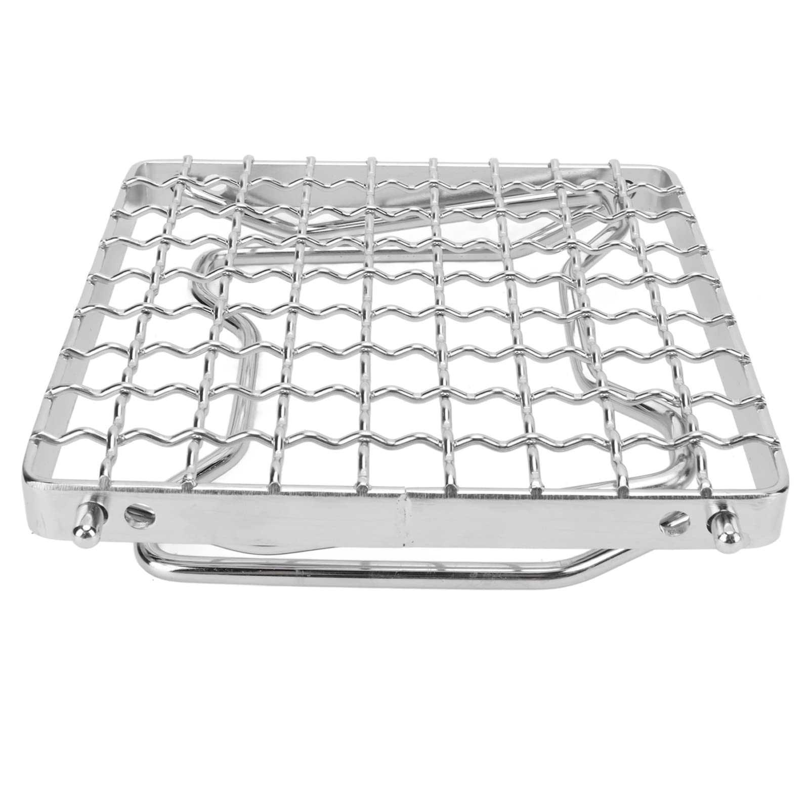 Grille de barbecue pour feu de camp en acier inoxydable pliable et réglable, mini-poêle portable ...