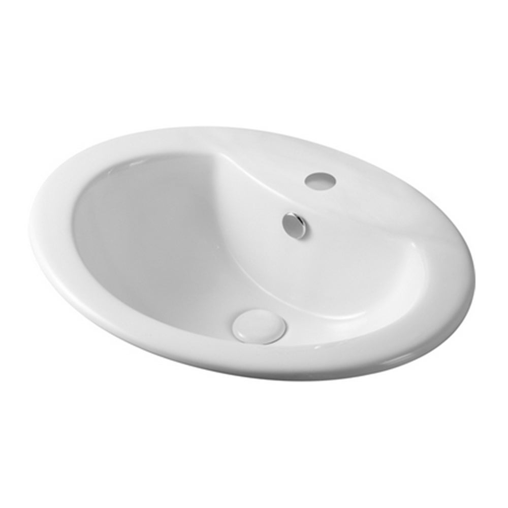 56x46 cm lavabo ovale à poser en céramique polie | Leroy Merlin
