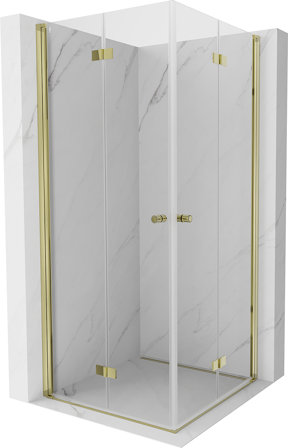Mexen Mist-F Duo kabina prysznicowa składana 100 x 100 cm, transparent ...
