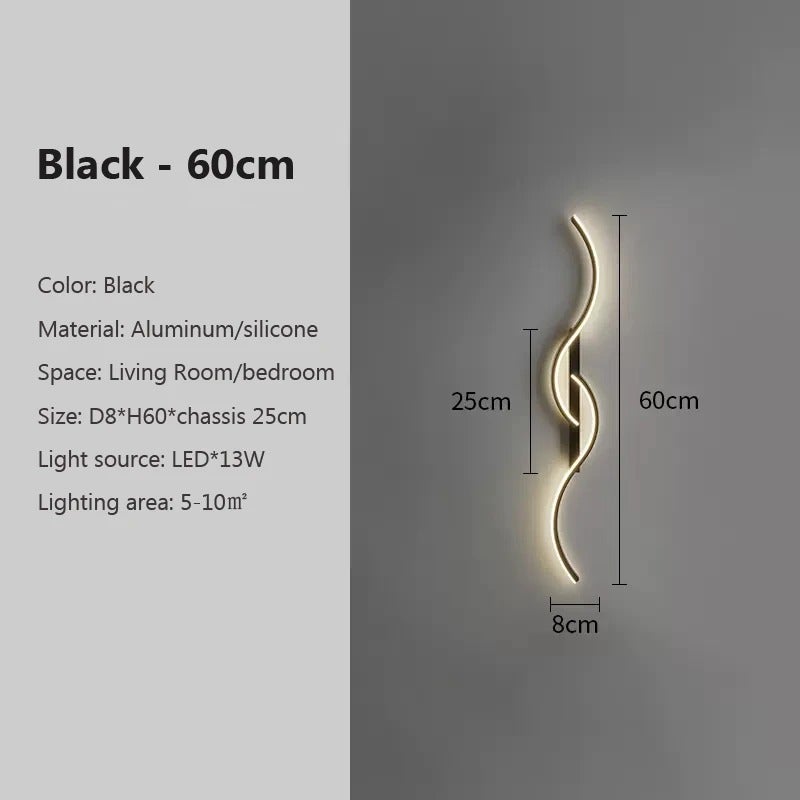 Applique Murale LED Moderne 60 cm – Éclairage Minimaliste Blanc Froid ...