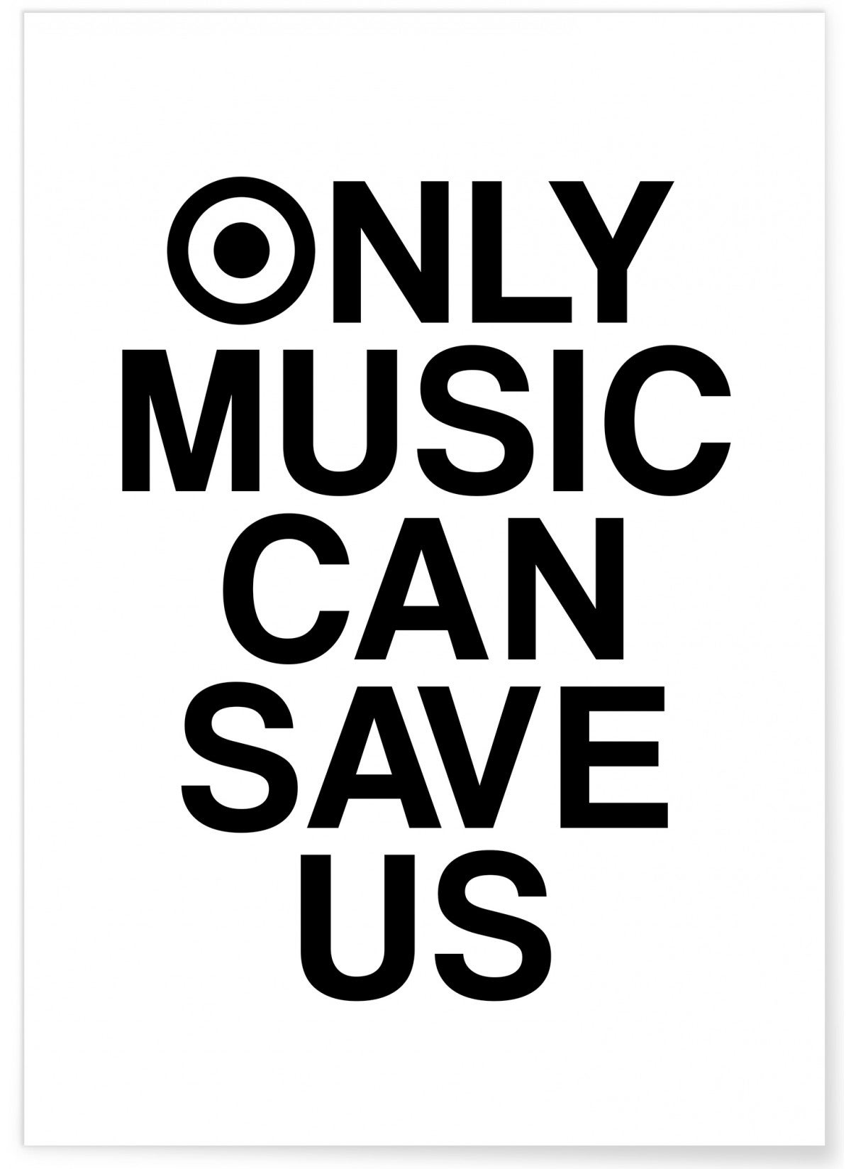 Poster 'Only Music can save us' - Format A3 - | Leroy Merlin