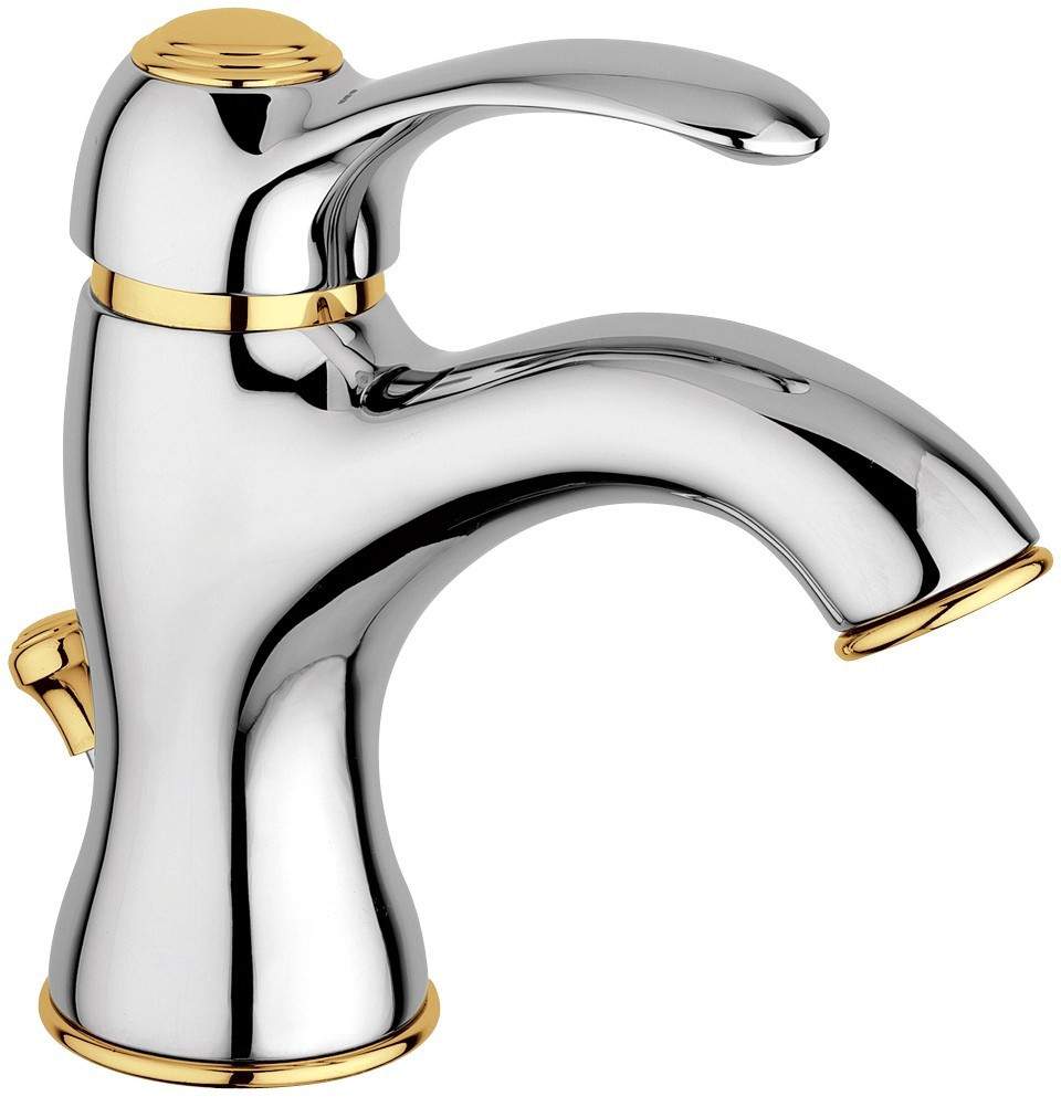 Monomando lavabo cromo-oro desagüe 1"1/4 Paffoni Flavia FA075CO - Cromo ...