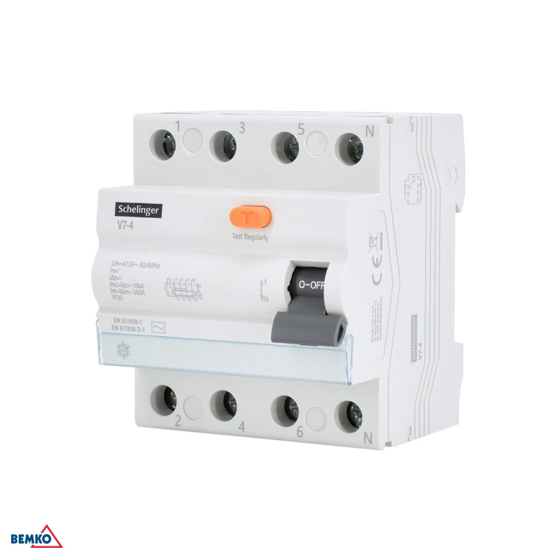 Interruttore differenziale AC 4P 63A 30mA - Protezione elettrica affidabile - Installazione su ...