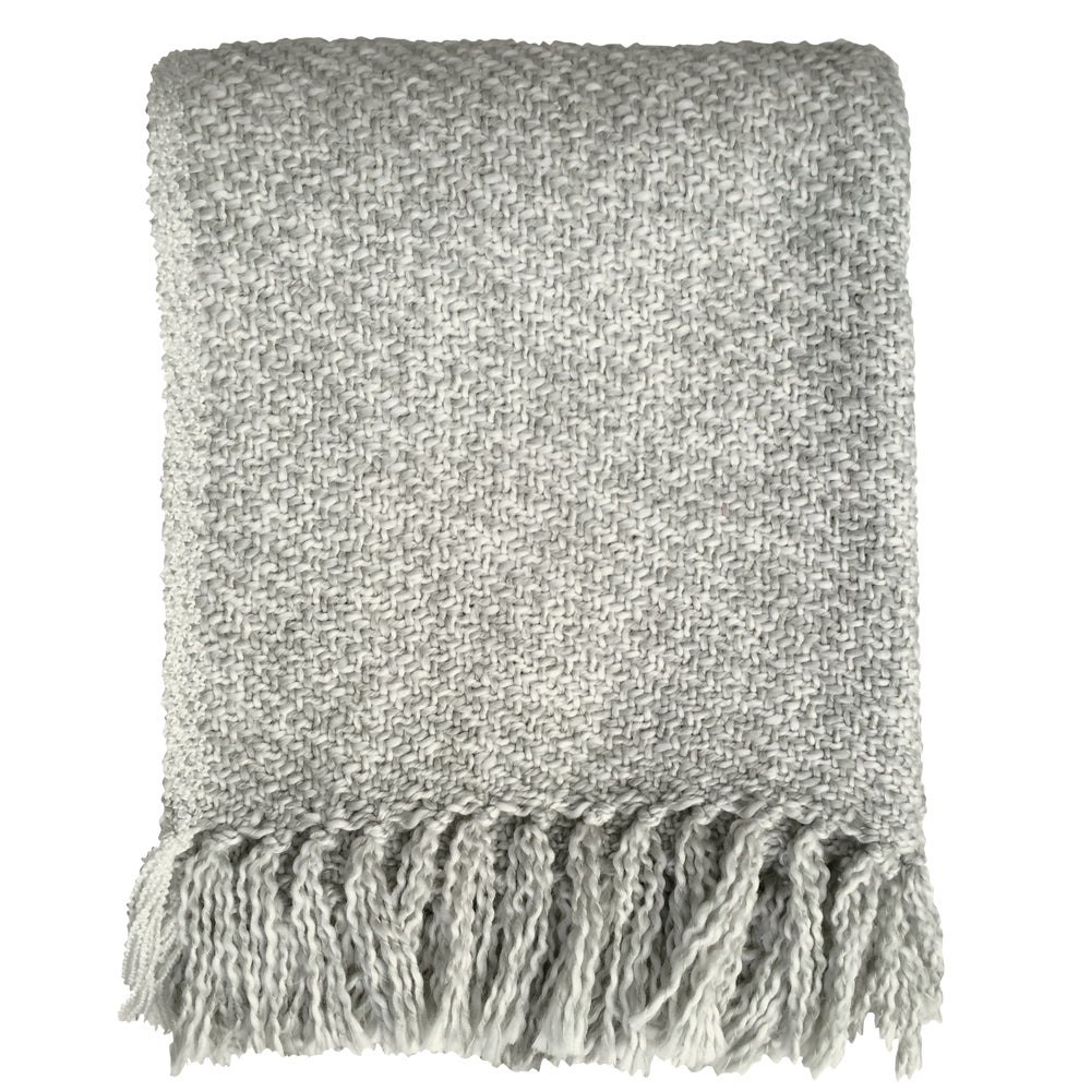 Plaid gris clair 125x150 | Leroy Merlin