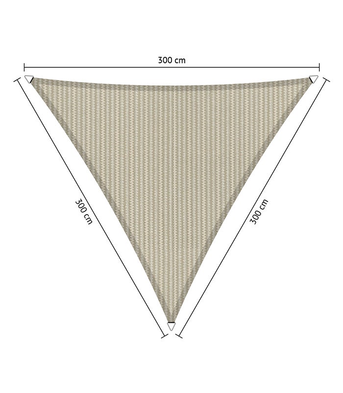 Voile d'ombrage perméable triangle 3 x 3 x 3m, Sahara Sand - Shadow ...