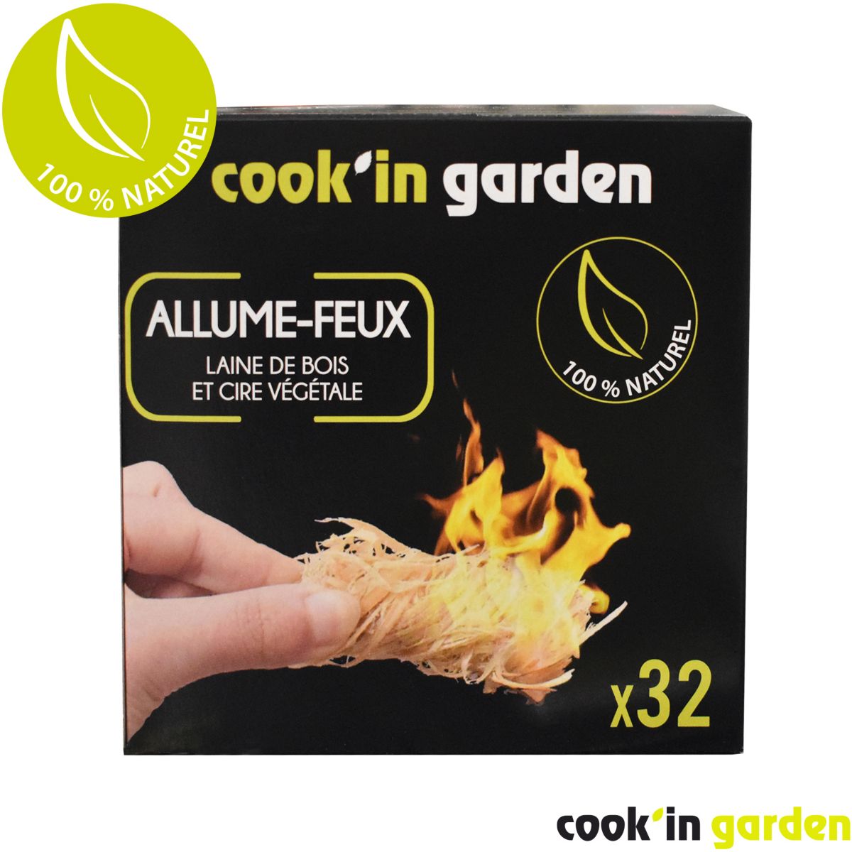 Allume feu COOK'IN GARDEN Allume feu en laine de bois x32 | Leroy Merlin
