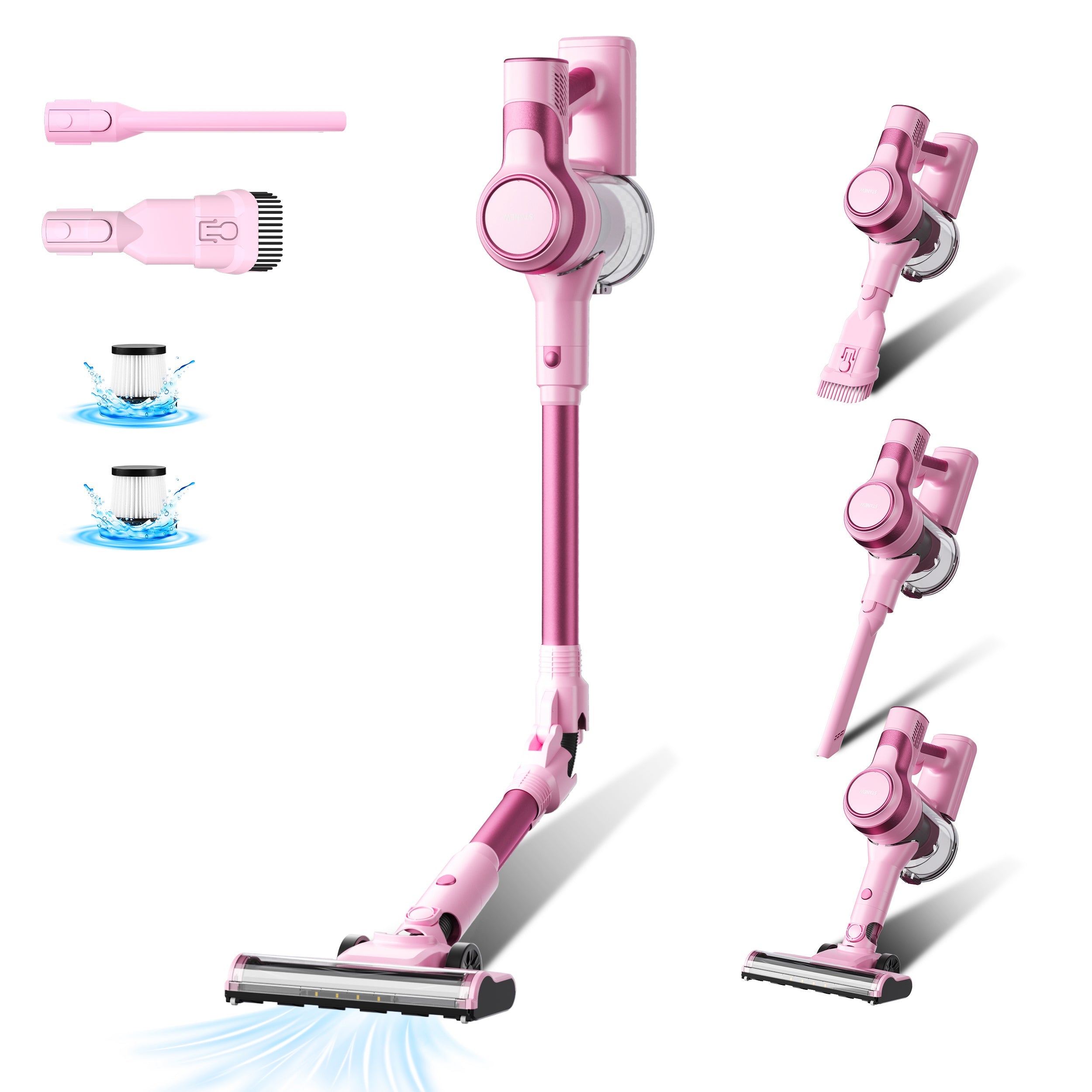 STANEW Aspirateur Balai sans Fil, 33Kpa, 320W, Rose | Leroy Merlin