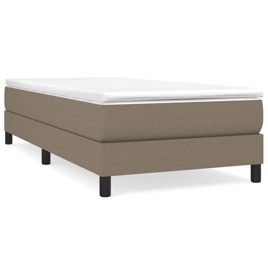 Lit simple | Lit Adulte | Lit à sommier tapissier avec matelas Taupe ...