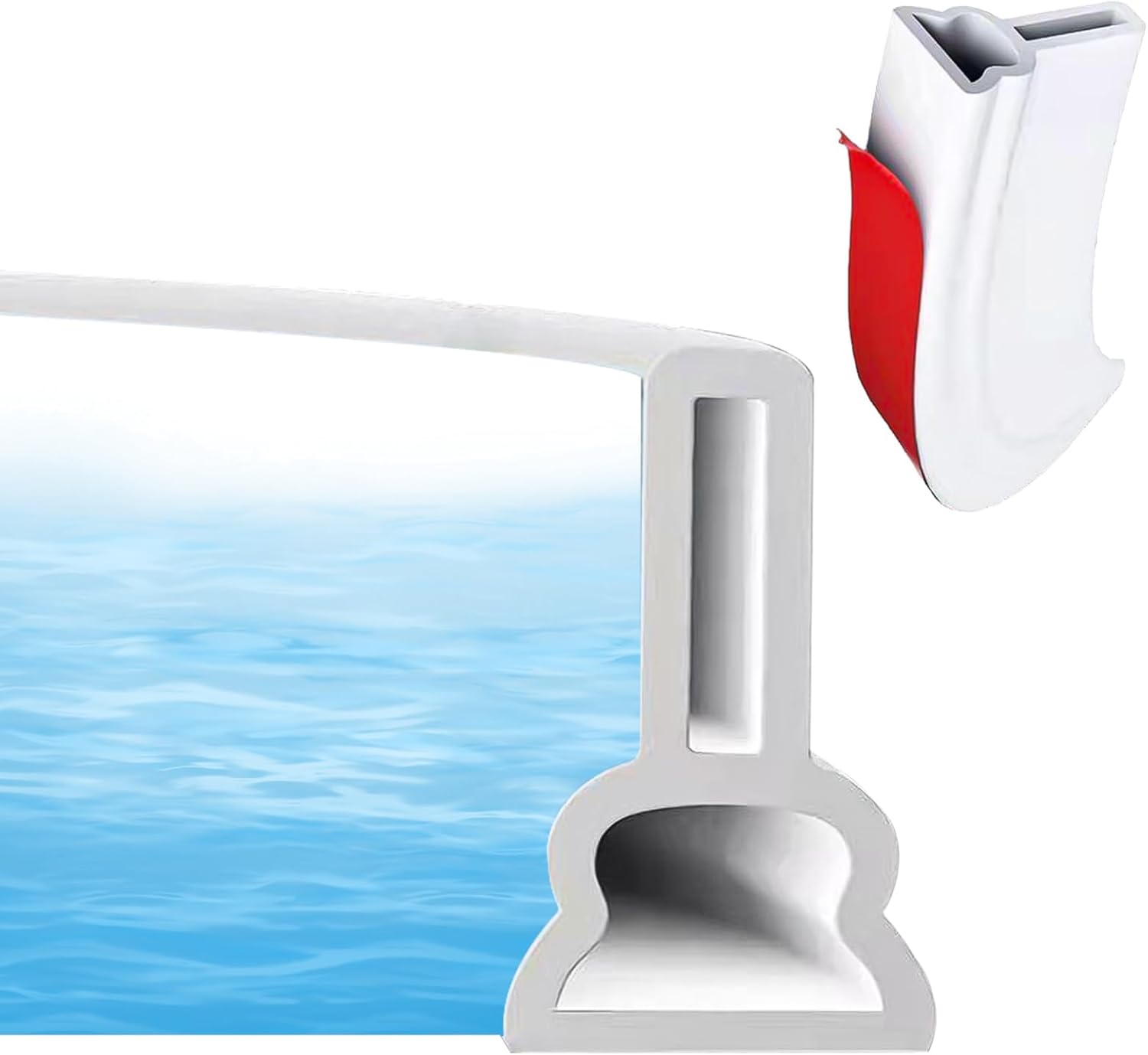 Barrière de Douche Silicone 2M, Joint Silicone Blanc Salle de Bain ...
