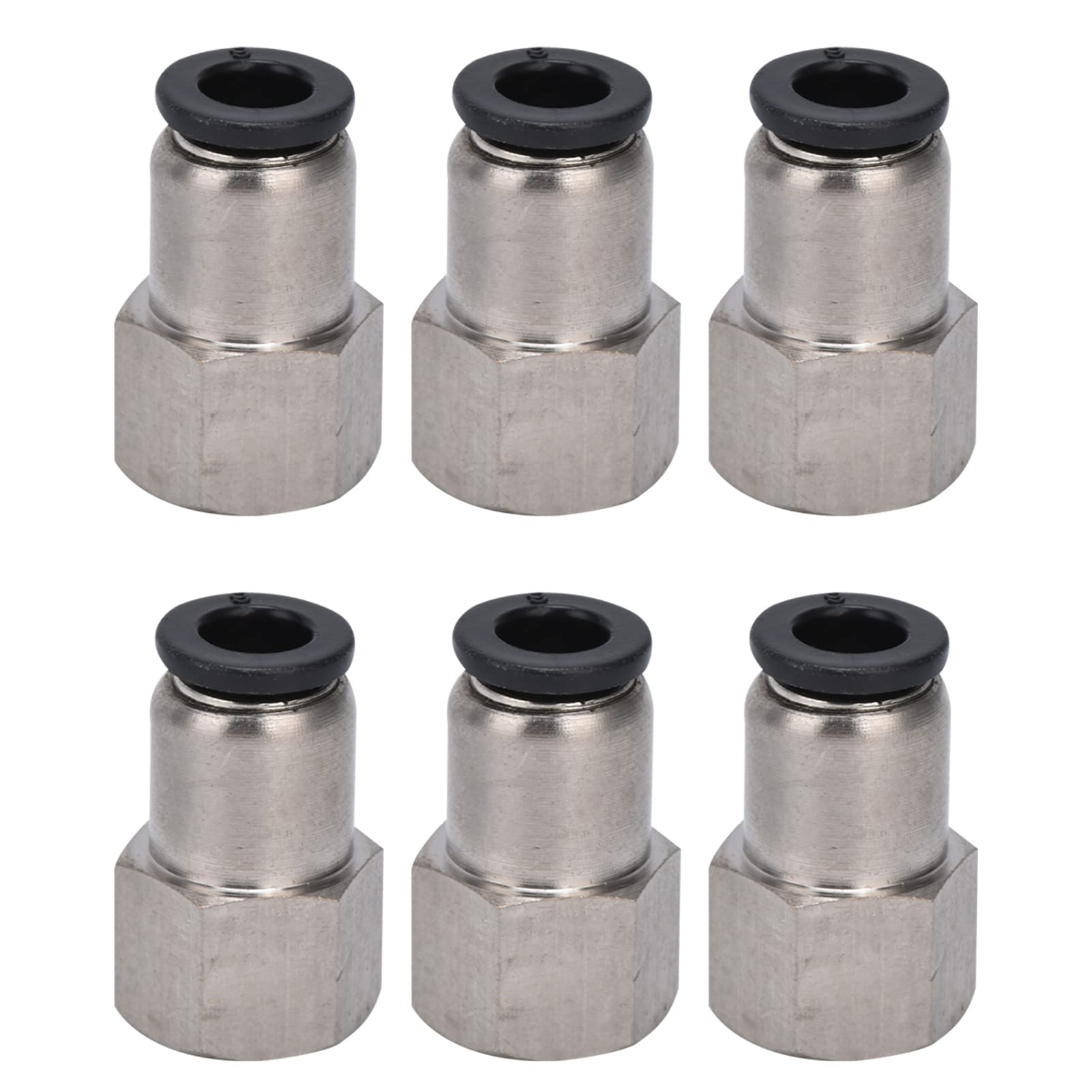 Conector neumático recto hembra Conector de línea de aire de conexión rápida neumático recto (4 ...