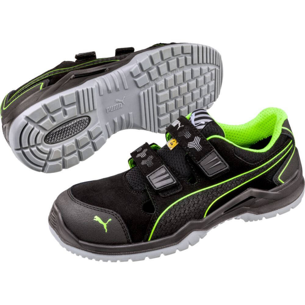 Basket de sécurité Puma Neodyme Green Low S1P ESD SRC Noir / Vert 46 ...