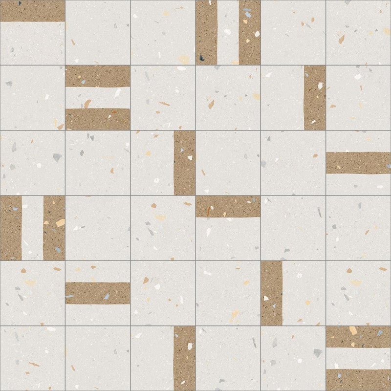 Carrelage sol / mur effet terrazzo 20x20 cm Croccante Granola Nuez ...