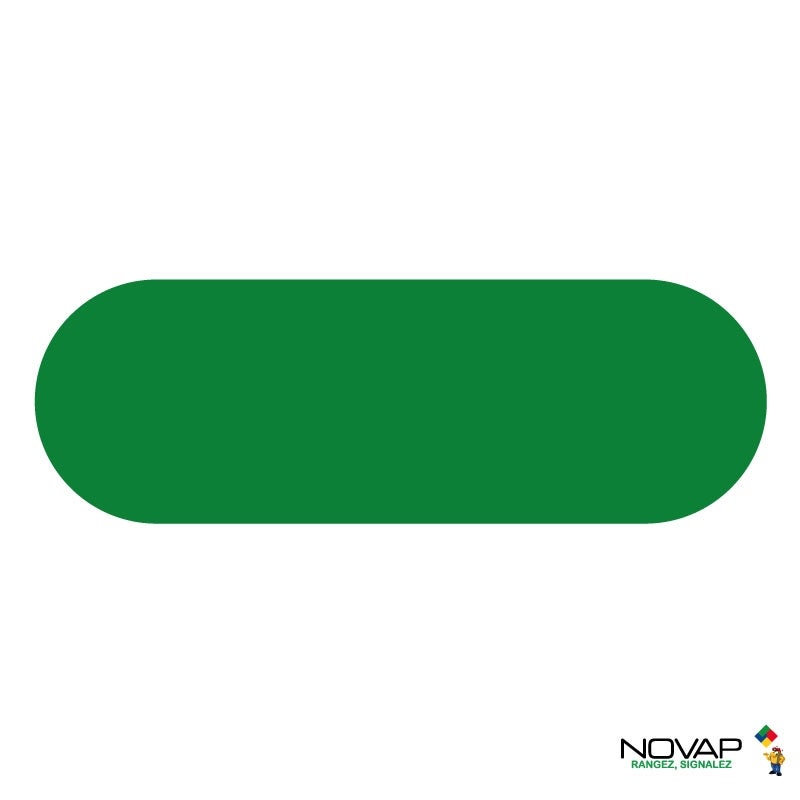 Lot de 10 adhésifs marquage au sol - trait Vert 150 x 50mm - 4003528 ...