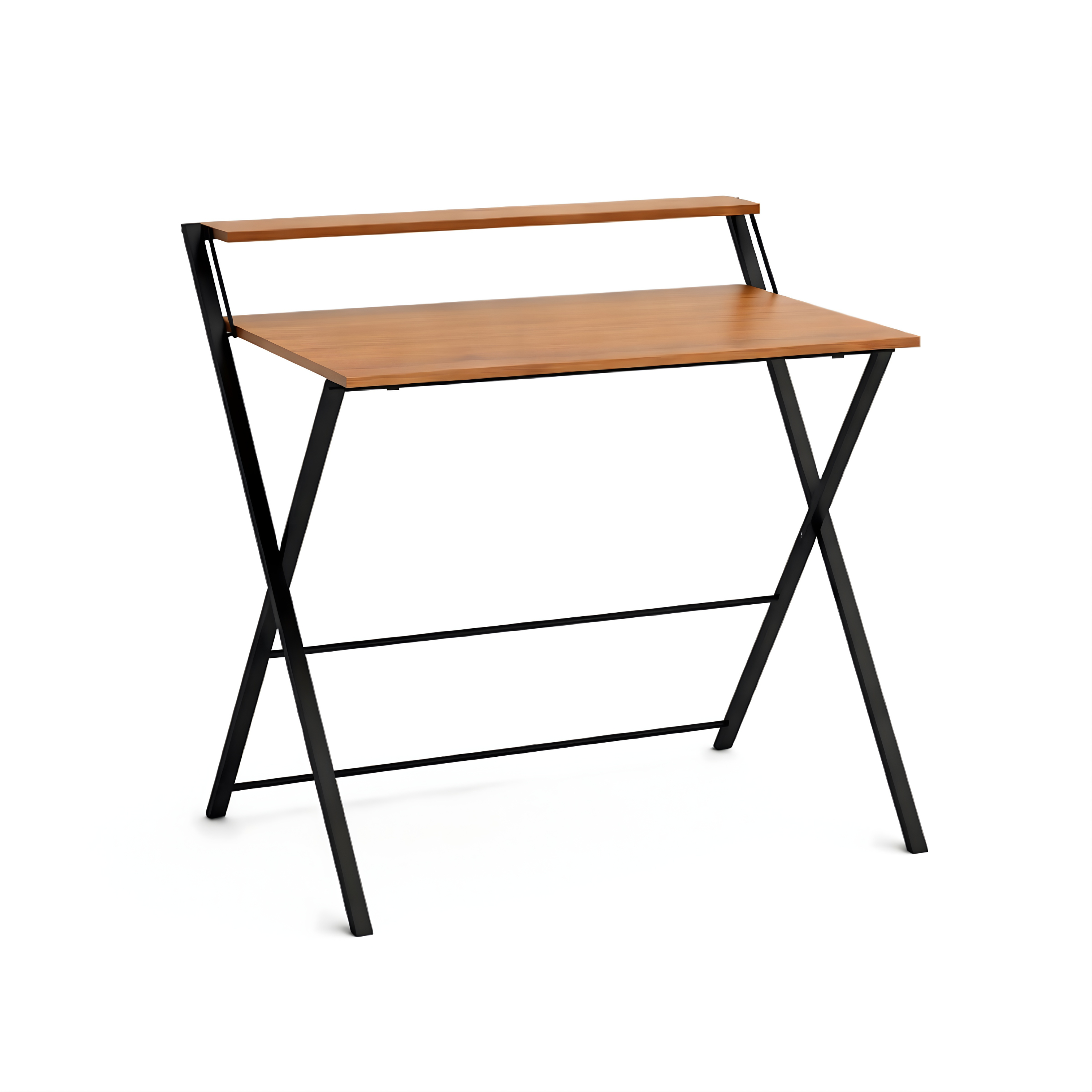 Bureau pliant en métal et pin de l'Atlantique, bureau avec support pour ...