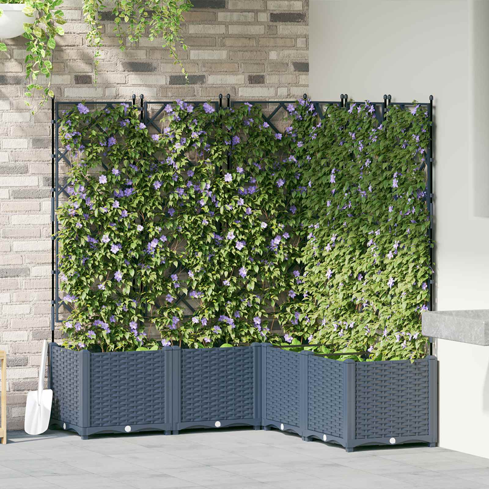 Macetero de Jardín 5 uds. Gris 120 x 120 x 143 cm PP | Leroy Merlin
