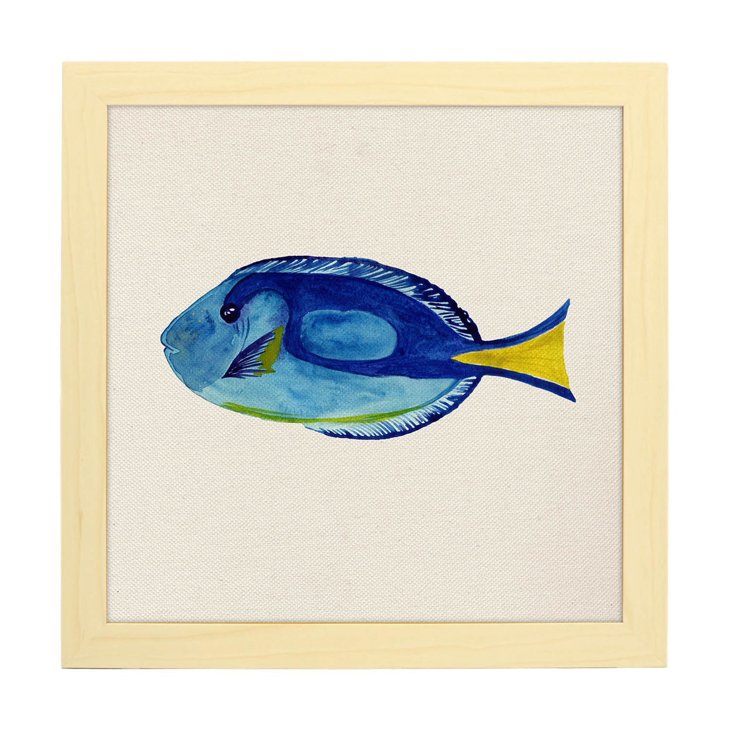Carré Avec Des Dessins De Poisson. Poisson Bleu, Illustré De Poissons ...