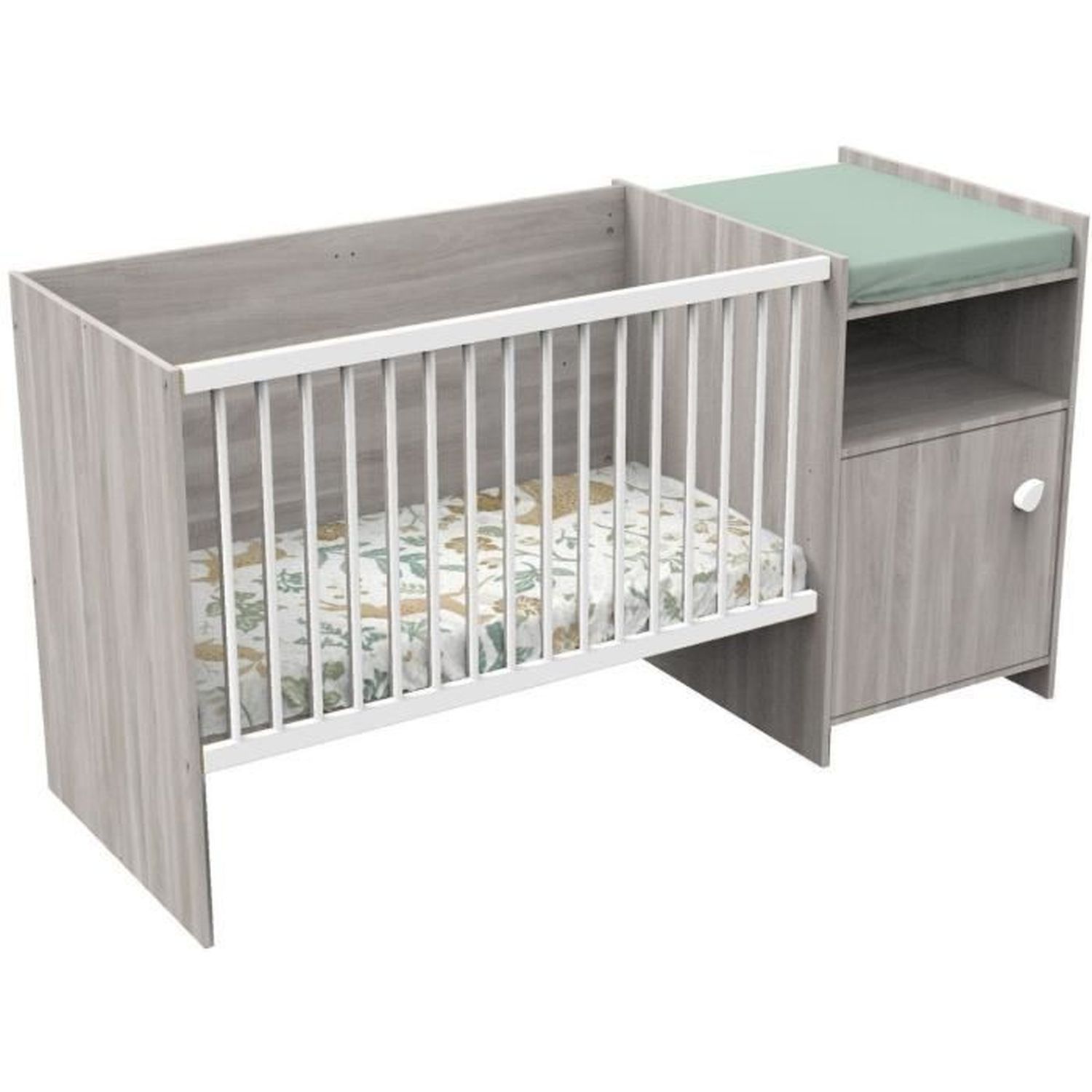 Lit bébé combiné - 120 x 60 cm - Evolutif en 90 x 190 cm - Baby Price ...
