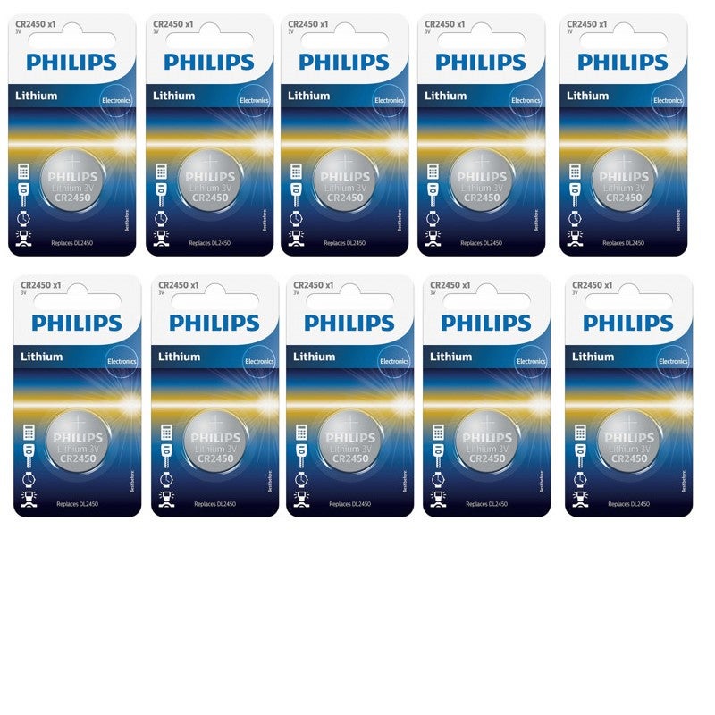 10 piles Philips CR2450 | Leroy Merlin