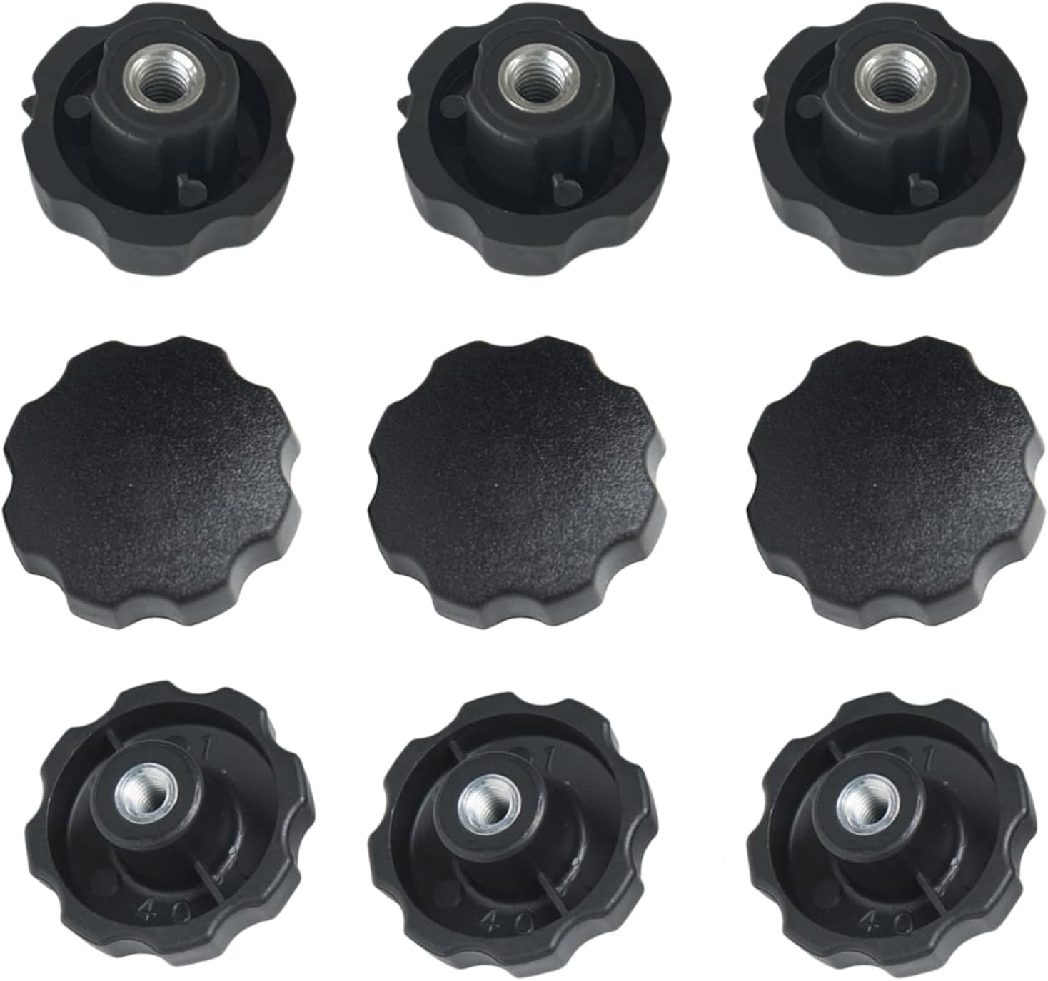 Poignée de serrage avec filetage moleté Volant avec douille en fer ...