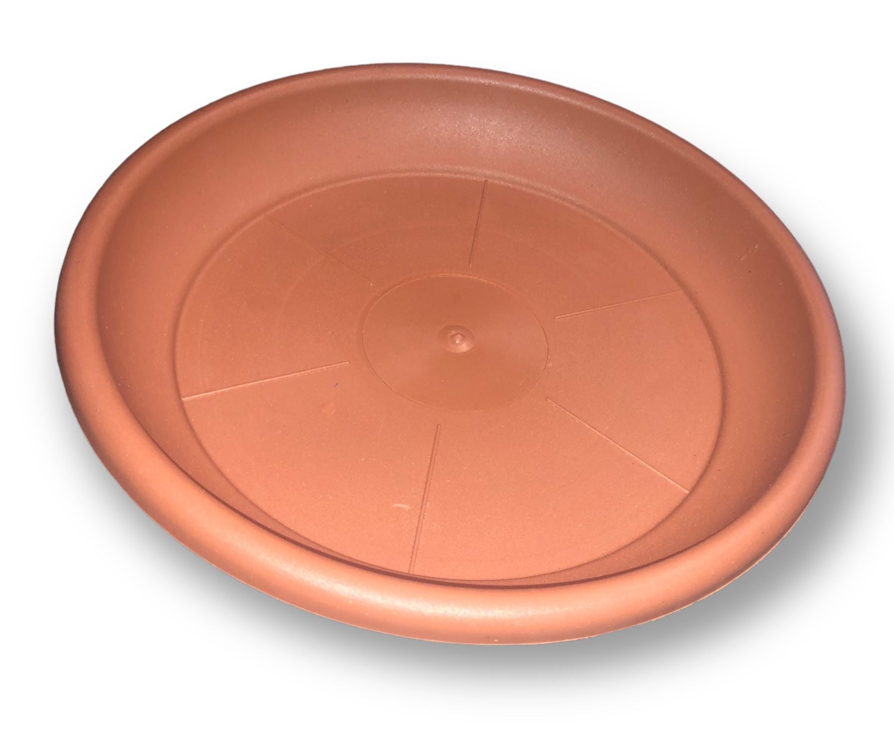 Sottovaso tondo in resina color terracotta Deroma - Ø22 per vaso Ø25 ...