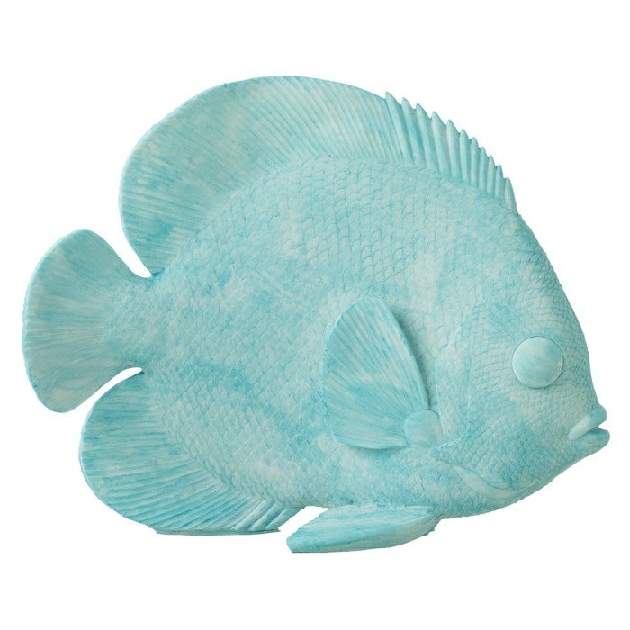 Statuette Déco Poisson "Plat" 29cm Azur | Leroy Merlin