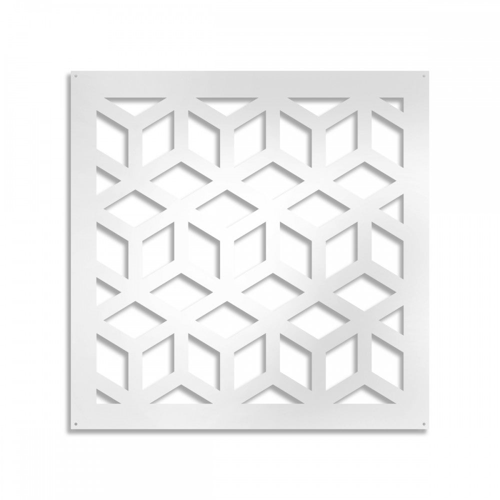 CUBO - Panel PVC Perforado - Parasol Blanco 73x73 cm Espesor 1cm ...