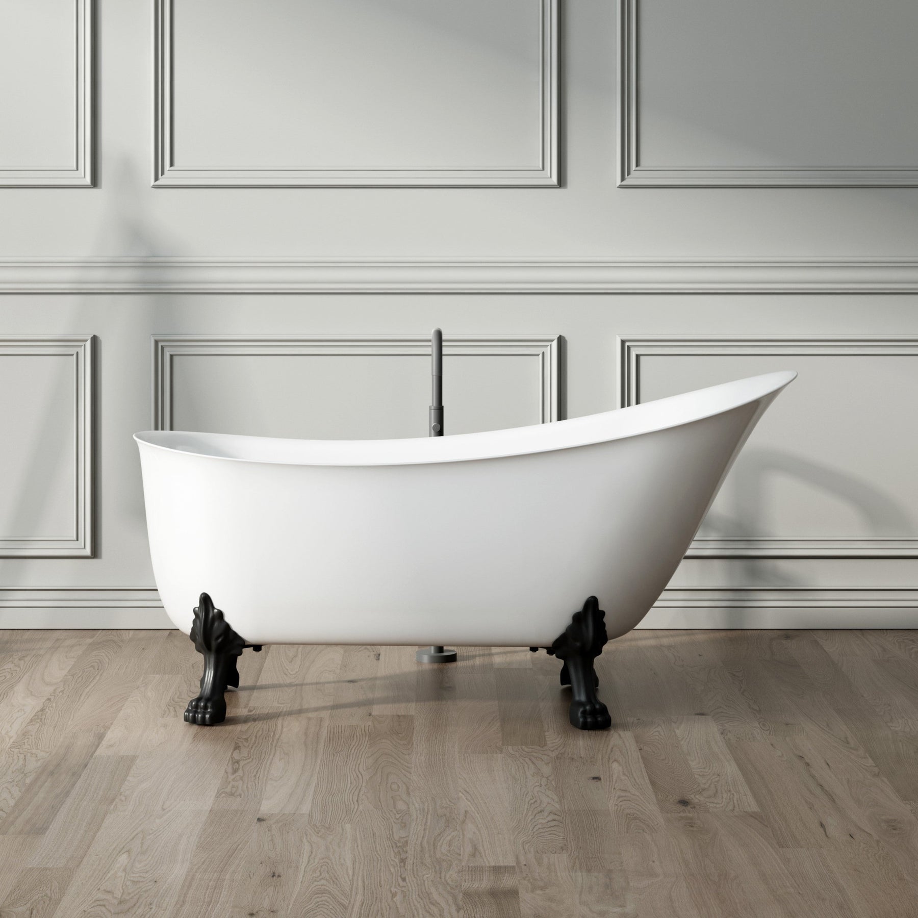 Baignoire ancienne rétro sur pieds BALMAIN Blanche 161 cm Pieds de Lion ...