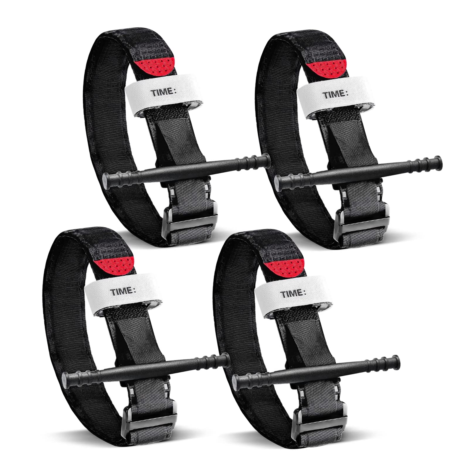 4 Pièces Garrot Tourniquet Tactique Pansement Contrôle Perte de Sang ...