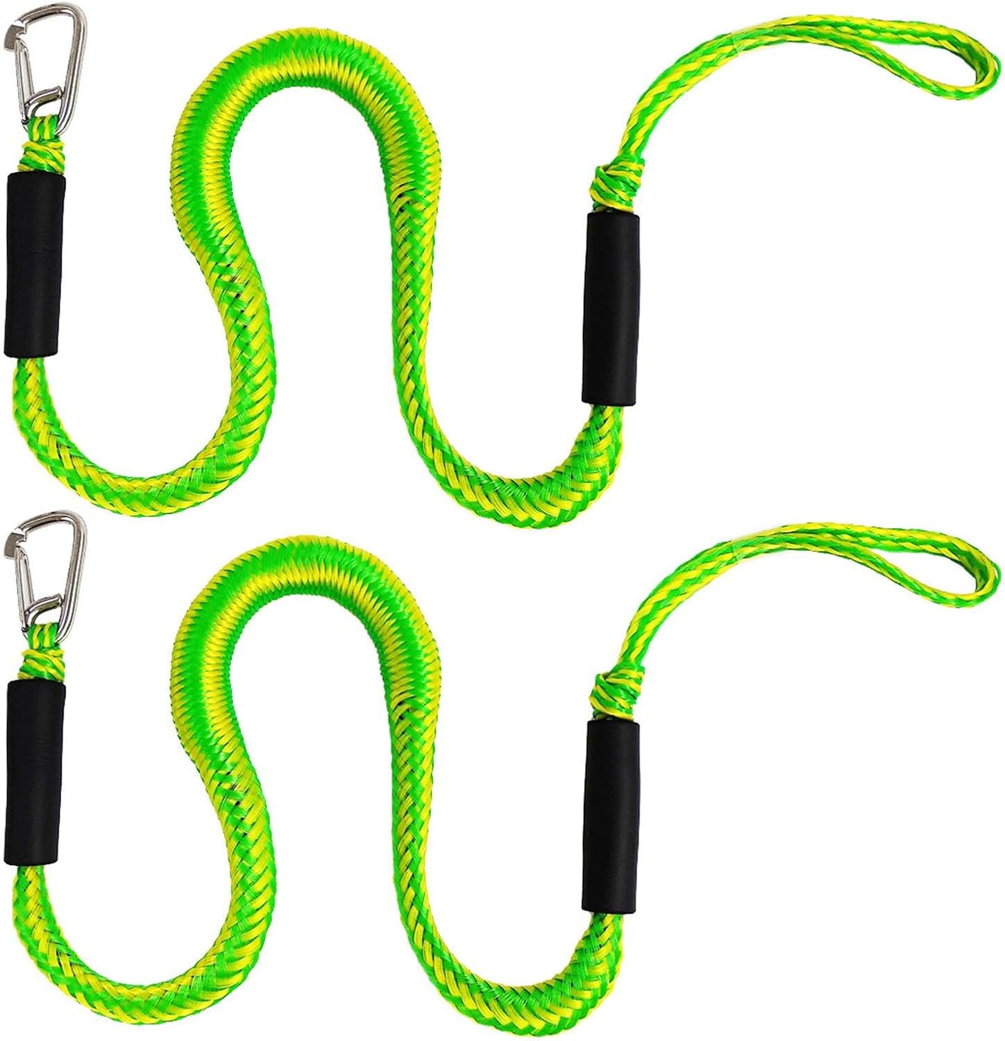 4FT Boats Ropes for Docking, Stretchable Marine Dock with Hook for Easy ...