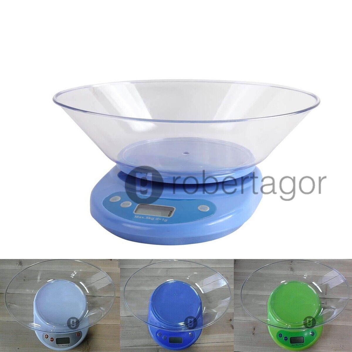BÁSCULA DIGITAL LCD PLATO BANDEJA COCINA ELECTRÓNICA LÍQUIDOS 5 KG TARA ...