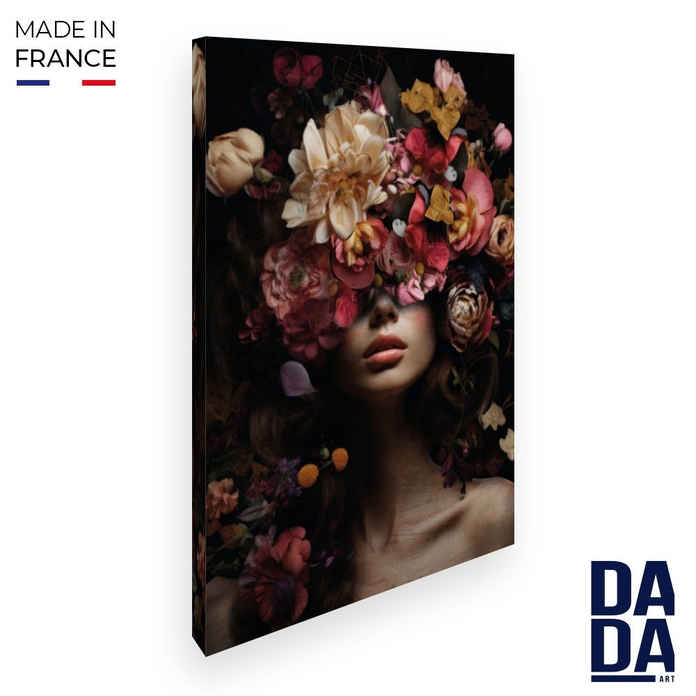 Toile Fleurs visage / 75x112cm / Fabriqué en France / DADA ART | Leroy ...