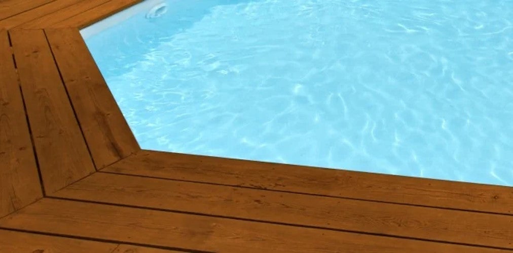 Liner 75/100 compatible Piscine Cristaline Hexa 460x270x130 bleu clair ...