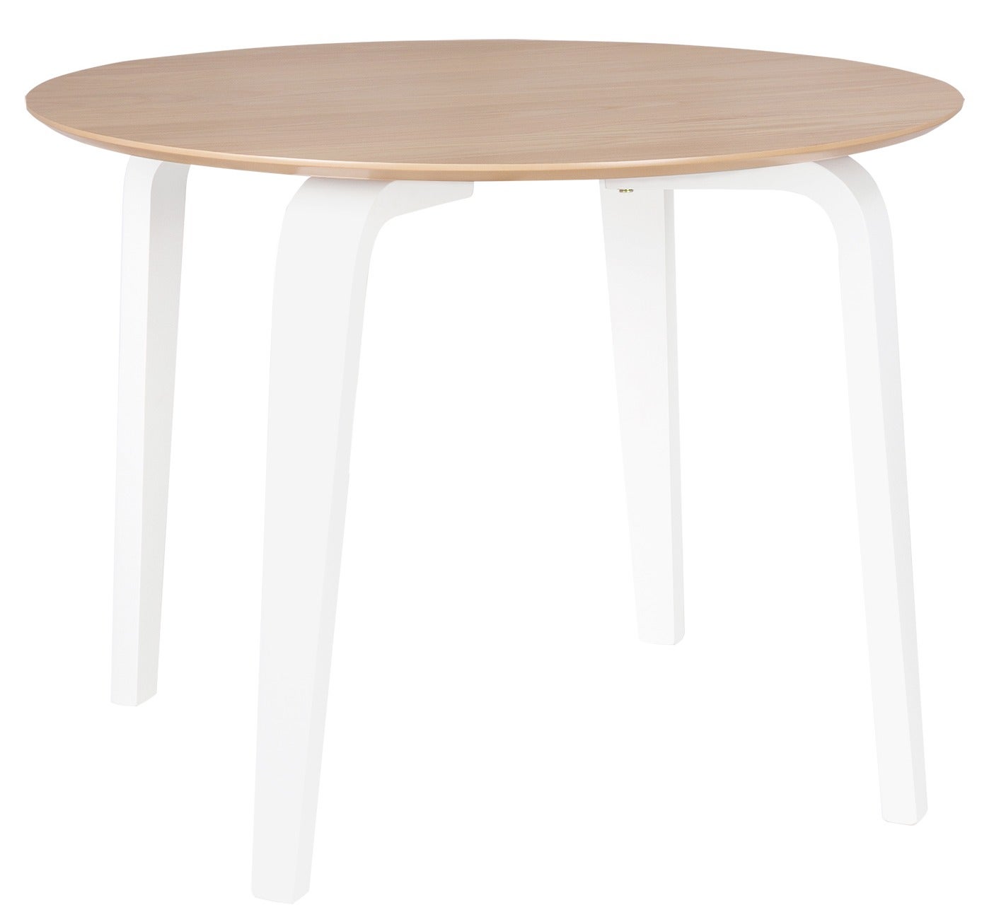 Table ronde Spinak en chêne clair et pieds laqués – Sobriété et ...