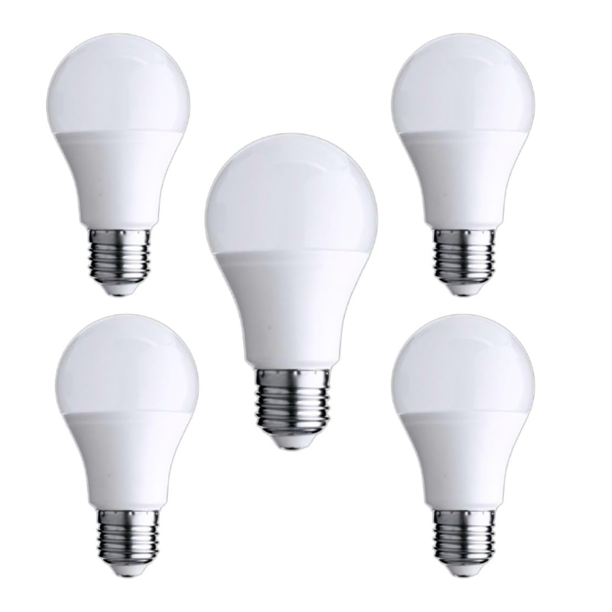 Pack x5 Bombillas Led E27 Blanco Neutro 4200K A60, 10W | Leroy Merlin