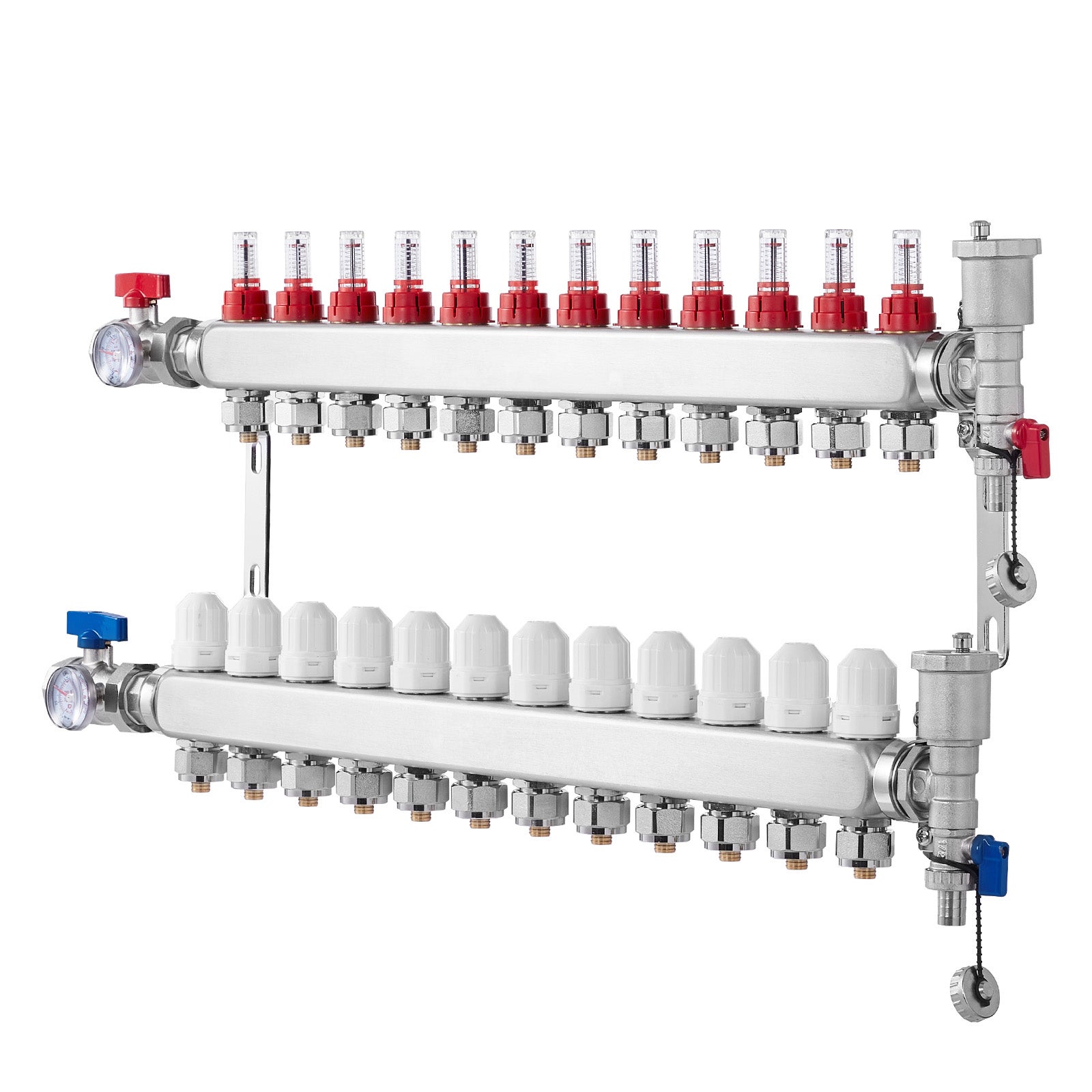 Collecteur chauffage radiant à 12 branches, collecteur tubes PEX 1/2 po ...
