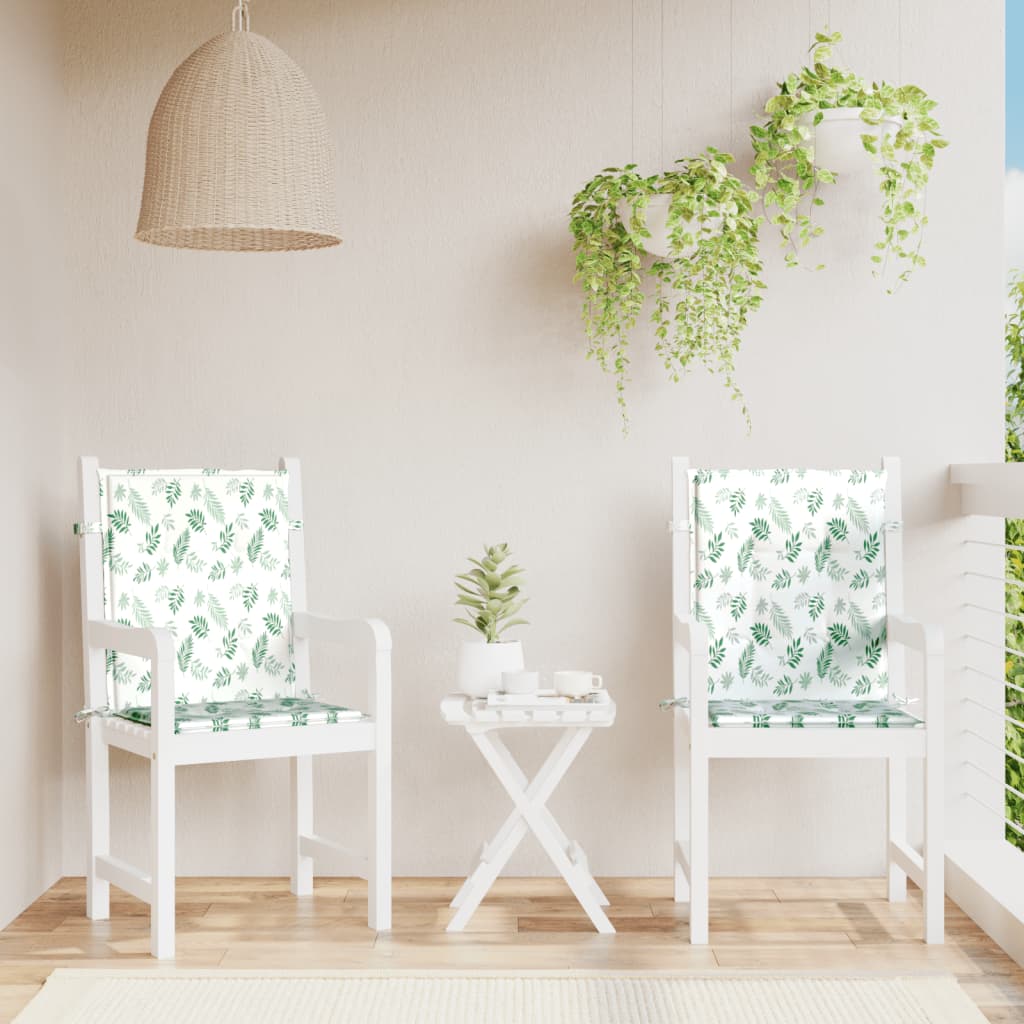 Coussins de chaise à dossier bas lot de 2 modèle de feuille | Leroy Merlin