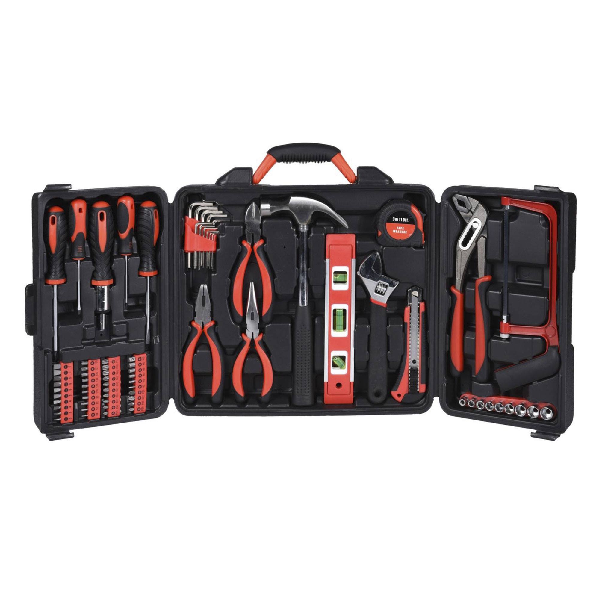 Ensemble de 76 outils métalliques dans une boîte noire | Leroy Merlin