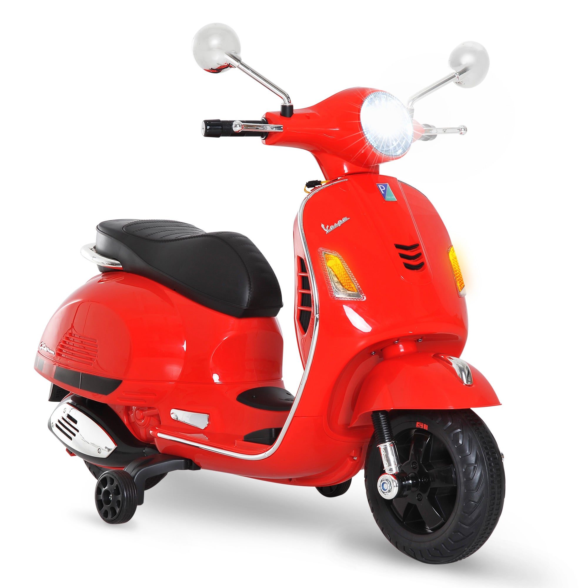 Vespa Scooter Electric Motorcycle for Children 6 V Dimensions 102L x ...