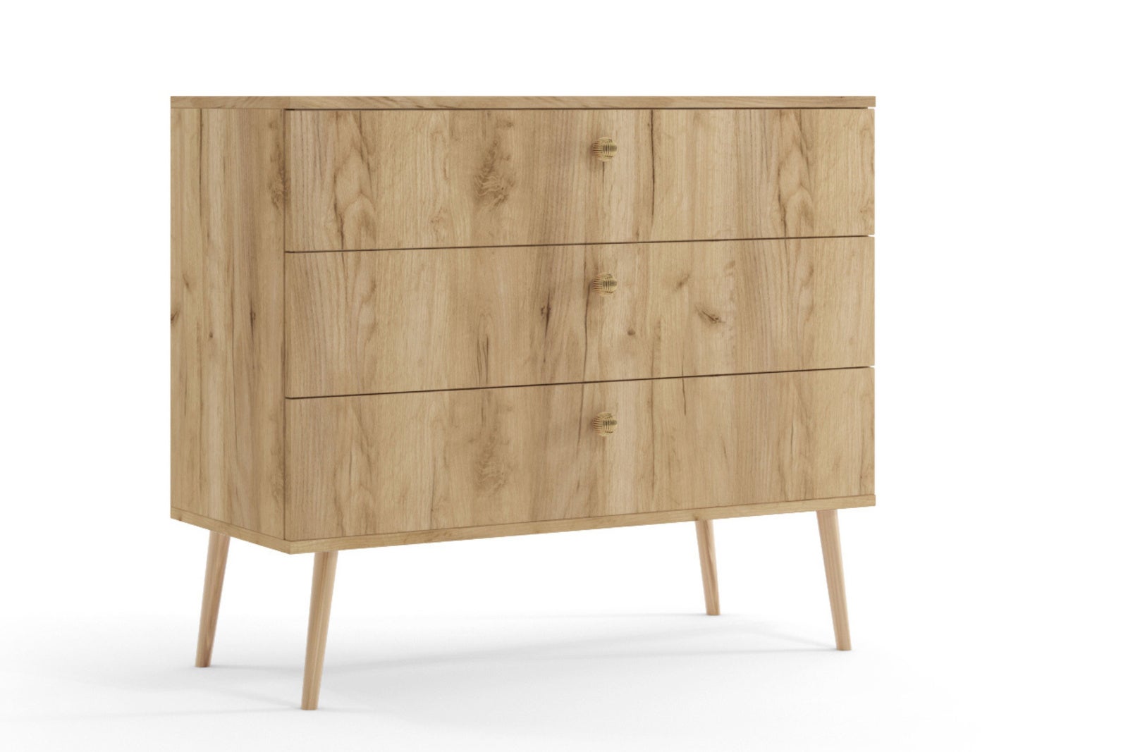 Cómoda Color Roble Artesano – Estilo Escandinavo – 100x85x41 cm – Con ...