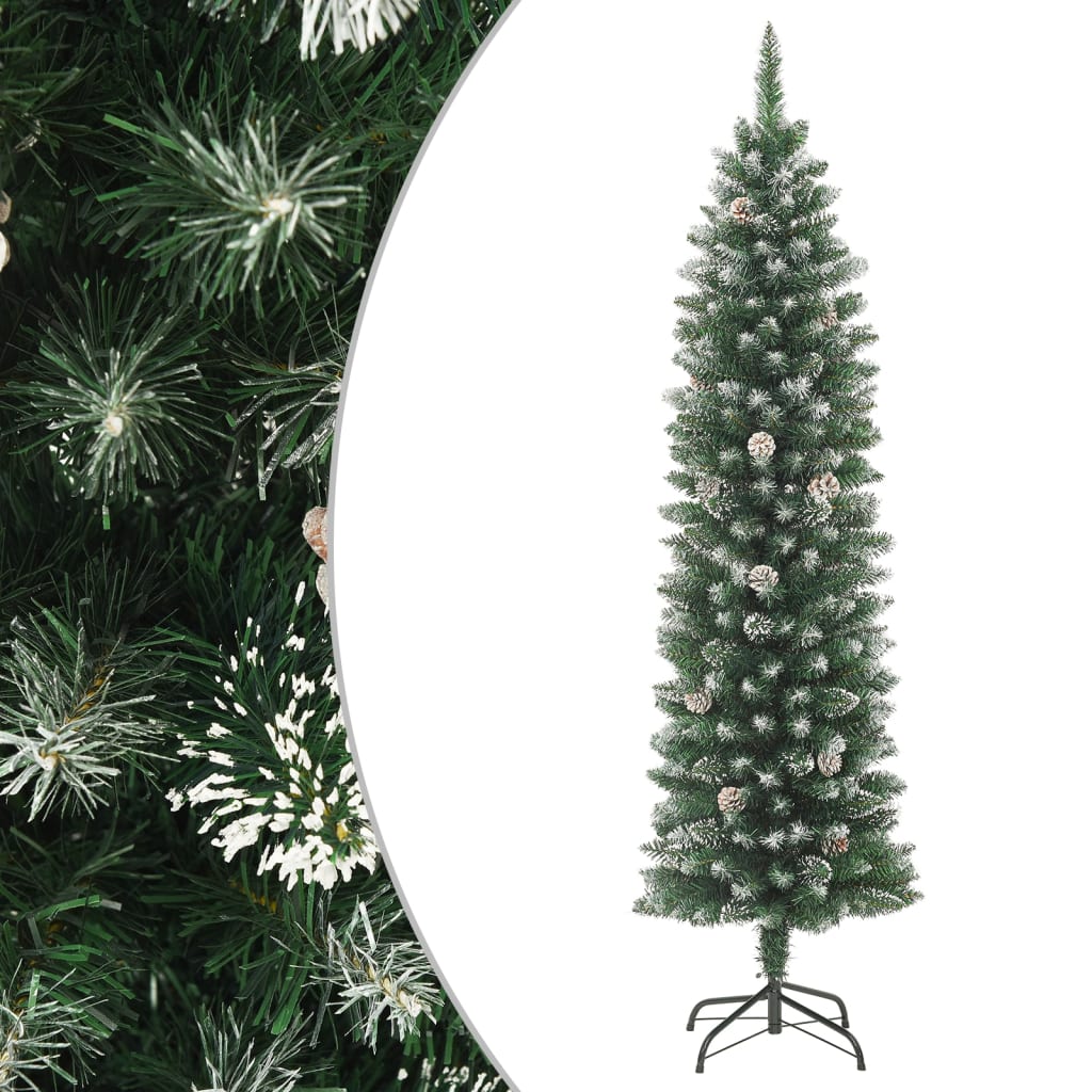 Sapin de No?l artificiel mince avec support 240 cm PVC | Leroy Merlin