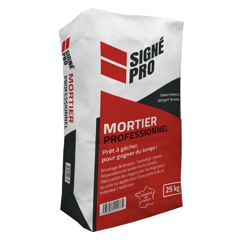 Mortier professionnel bas carbone Signé Pro 25 kg - VPI | Leroy Merlin