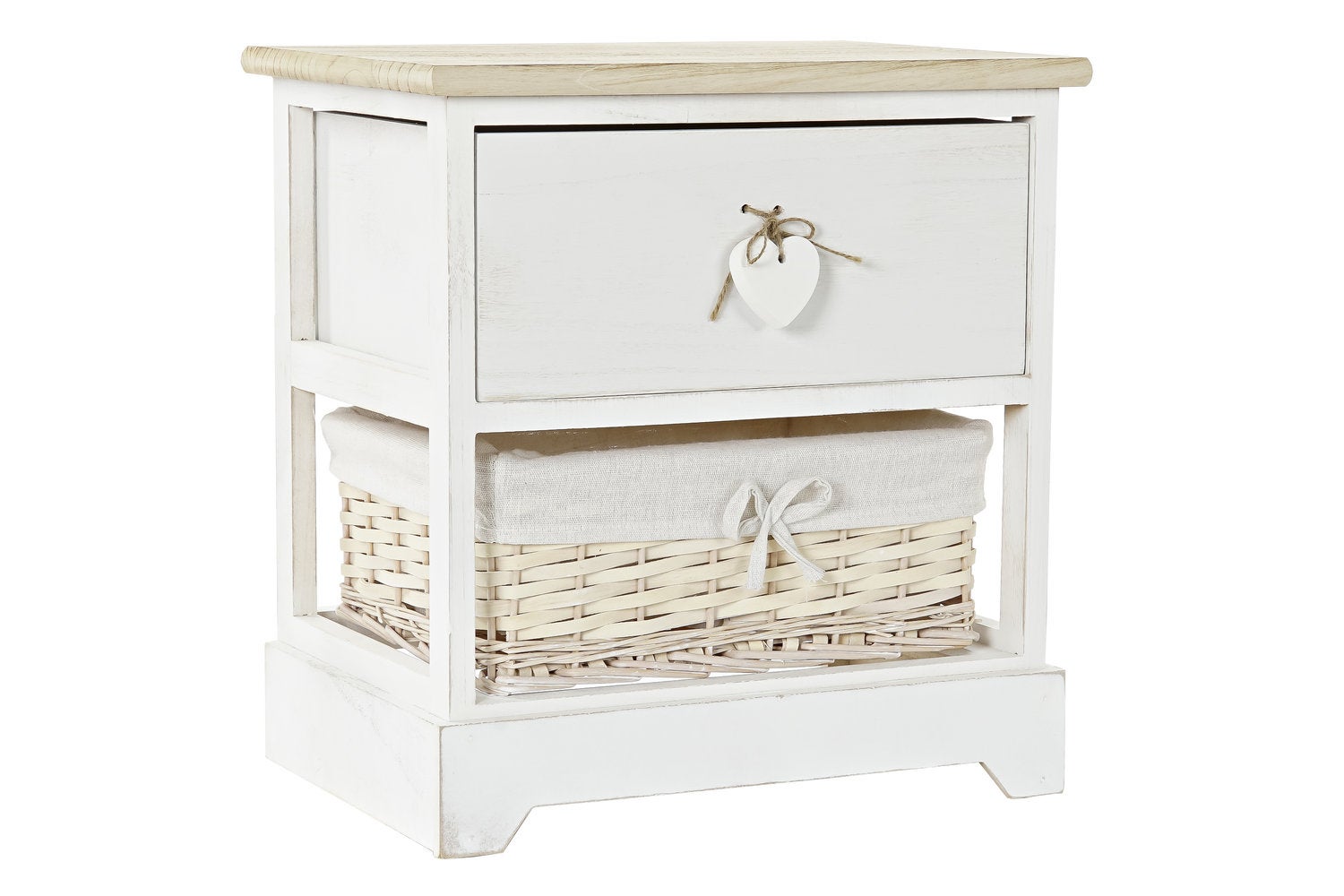 Commode en osier Paulownia 40x29x42,5 blanc | Leroy Merlin