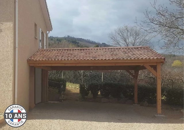 Carport bois 2 pans au meilleur prix | Leroy Merlin